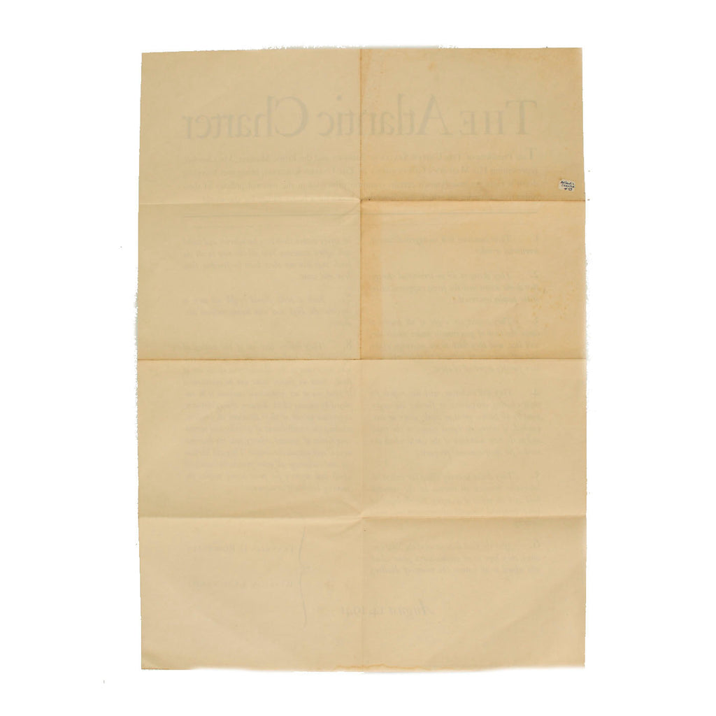 Original U.S. WWII OWI Poster No. 50 “The Atlantic Charter” - 28” x 20 ...