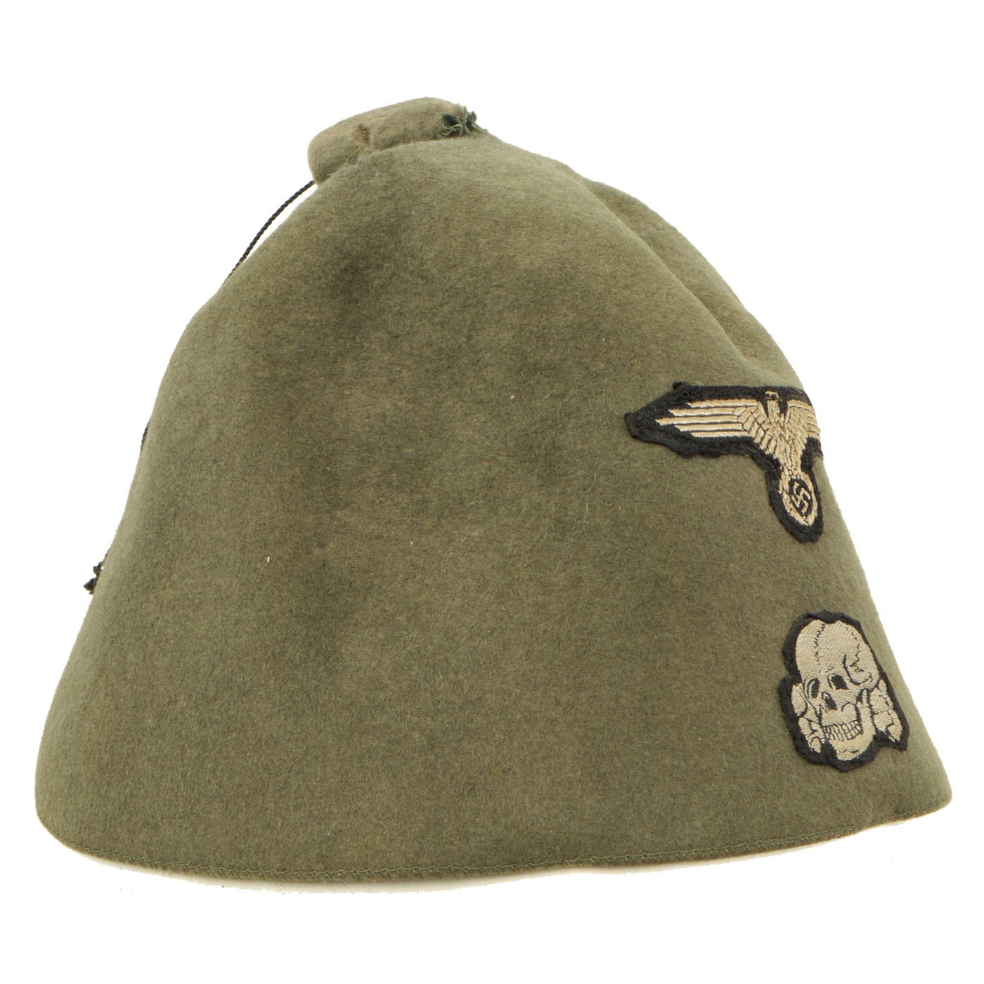 Original German WWII Waffen SS Field Gray M43 Combat Fez for Foreign V ...