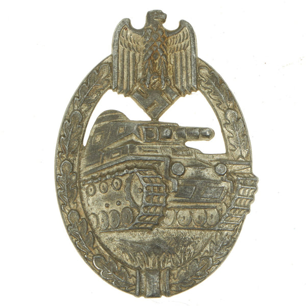 Original German WWII Silver Grade Panzer Assault Tank Badge with Inter ...
