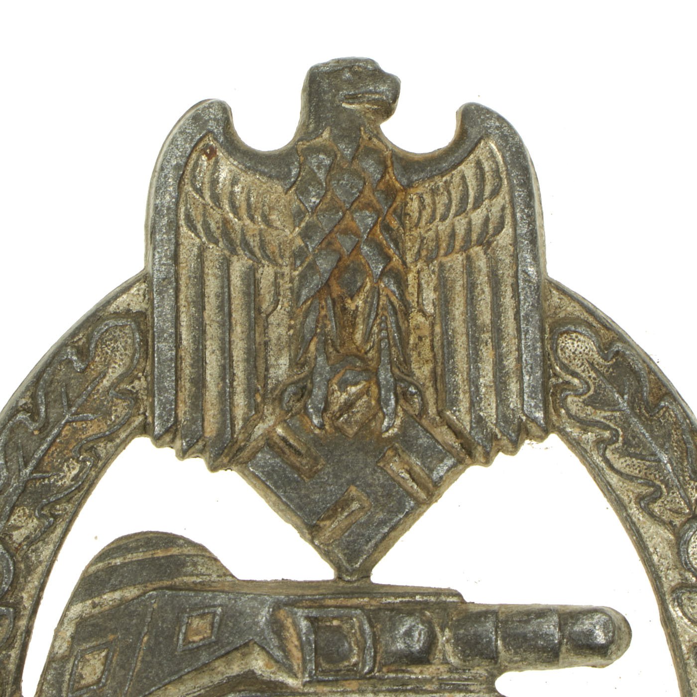 Original German WWII Silver Grade Panzer Assault Tank Badge with Inter ...