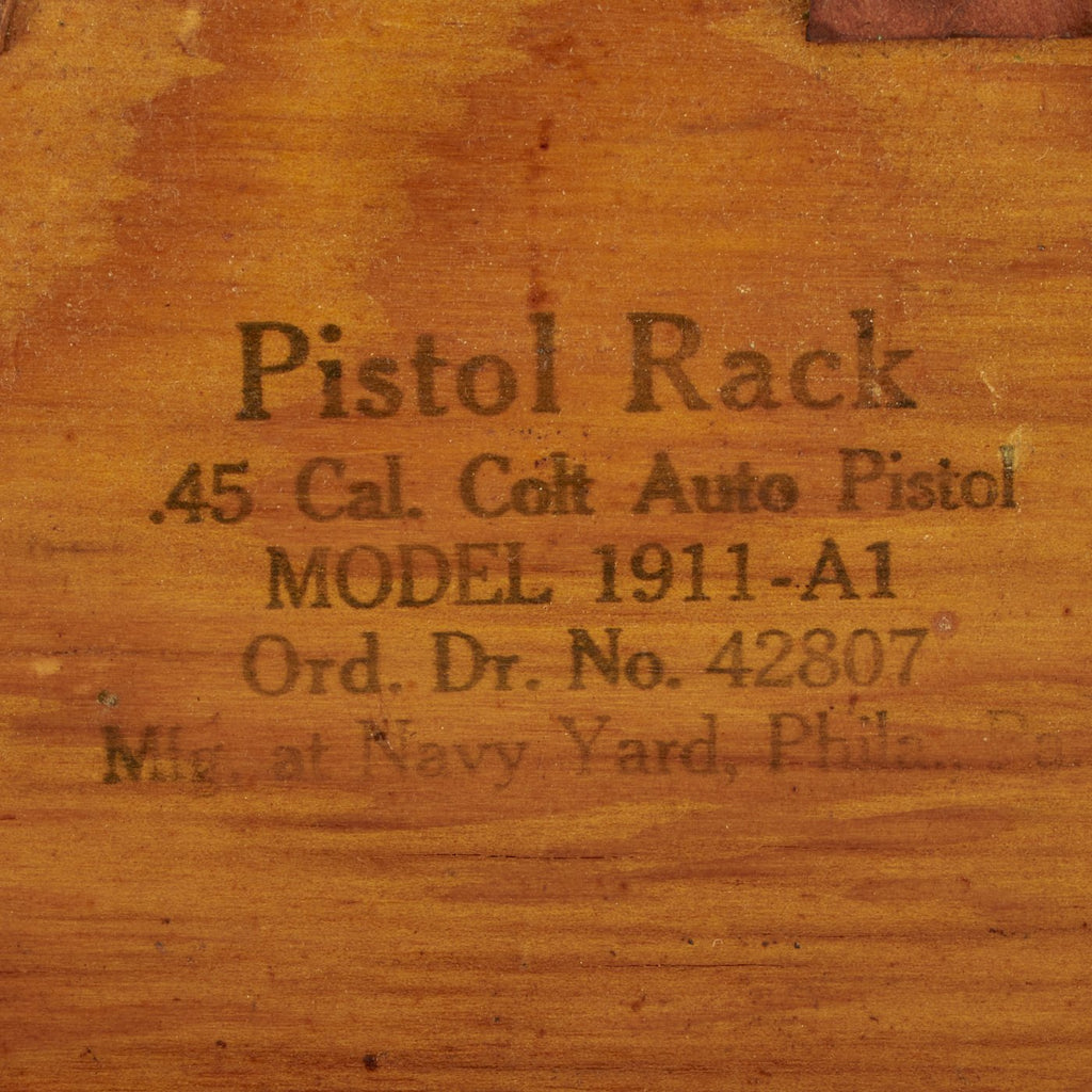 Original U.S. WWII Navy Colt .45 1911 Automatic Pistol Rack ...