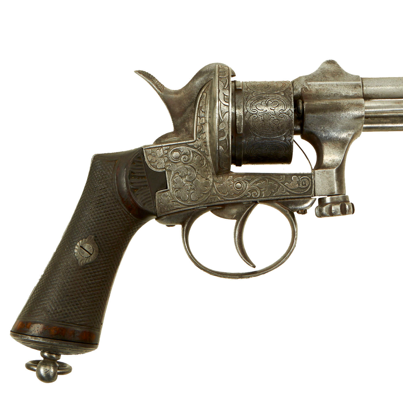 Original U.S. Civil War Era Belgian 9mm Pinfire Double Action Engraved ...