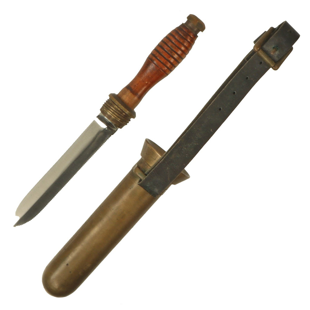 Original WWII U.S. Navy MK 5 Deep Sea Dive Knife with Brass Scabbard ...