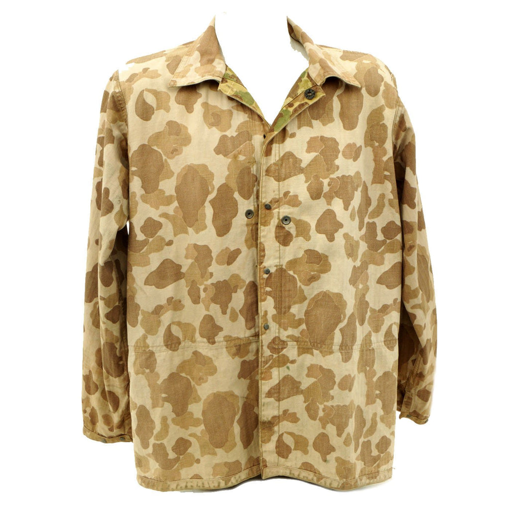 Original U.S. WWII USMC P44 Frogskin Reversible Camouflage HBT Shirt ...