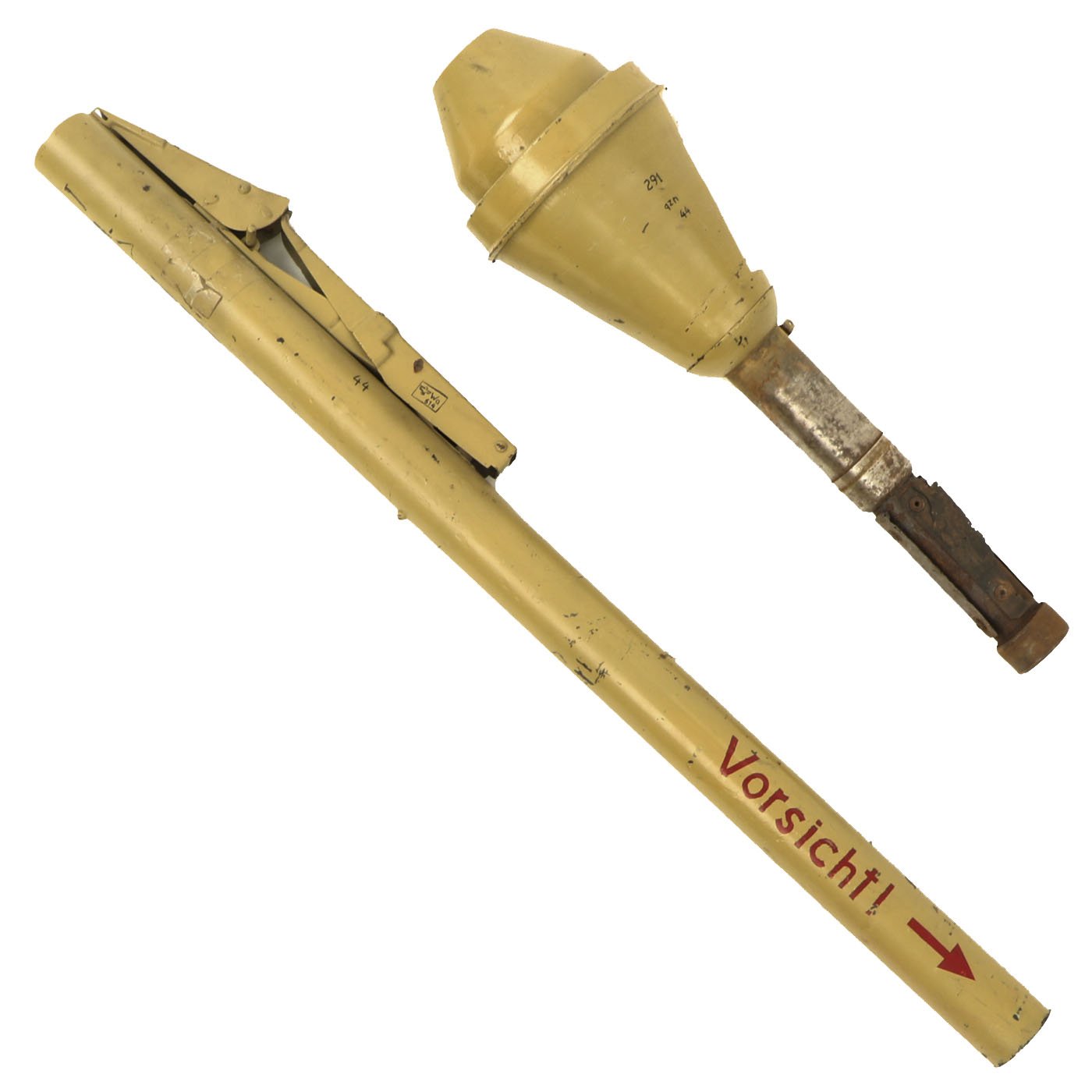 Original German WWII Panzerfaust 60m Inert Anti-Tank Rocket and Launch ...