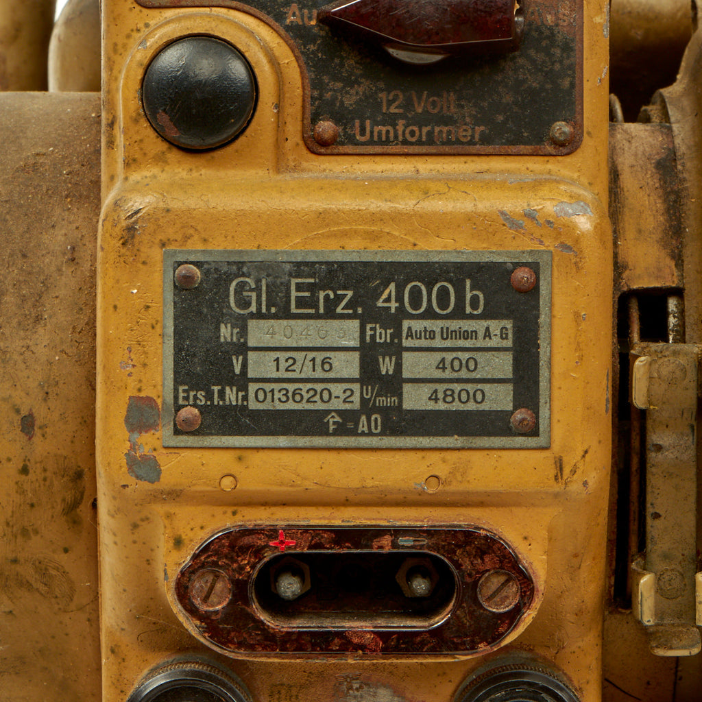 Original German WWII GC400 12/16V 400 Watt Generator made by DKW and H ...