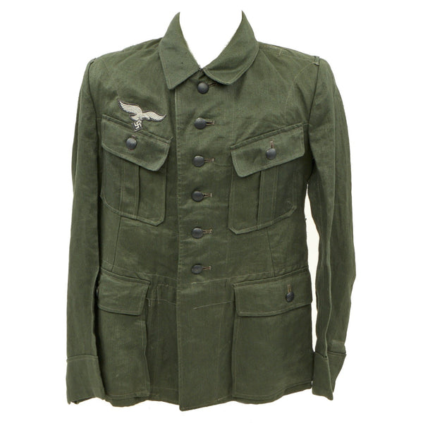 Original German WWII Luftwaffe HBT Reed Green M43 Tunic in Mint Condit ...