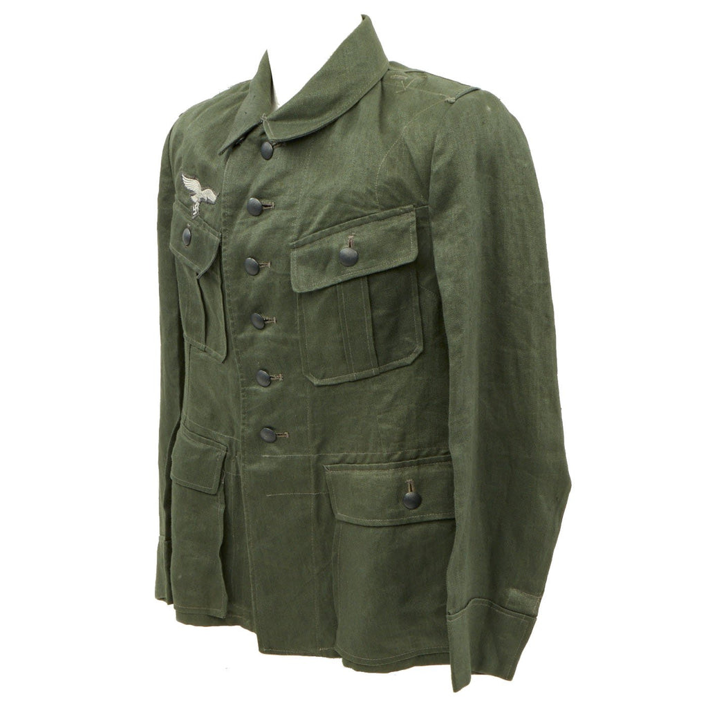 Original German WWII Luftwaffe HBT Reed Green M43 Tunic in Mint Condit ...