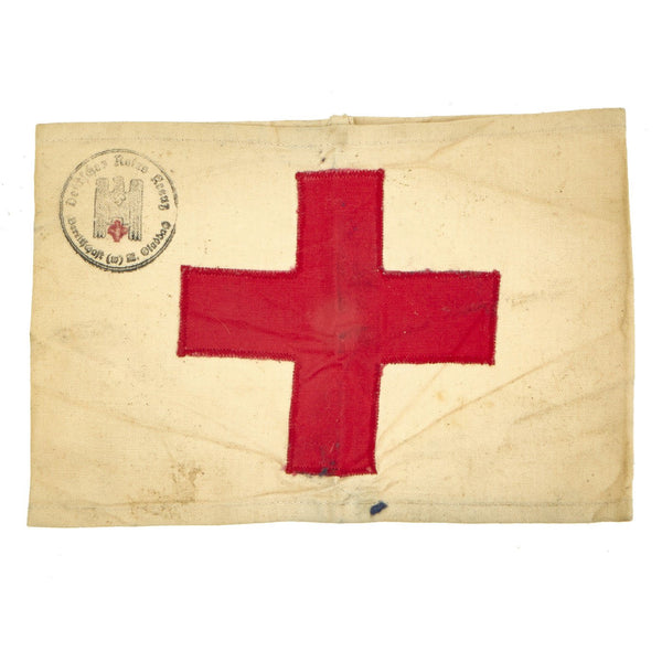 Original German WWII DRK Red Cross Medic Armband with Issue Stamps - D ...