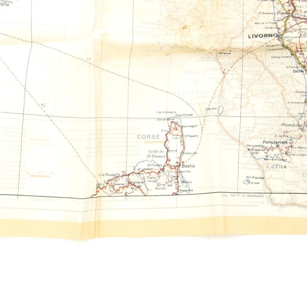 Original U.S. WWII 1942 Color Silk Escape and Evasion Maps with Pouch ...