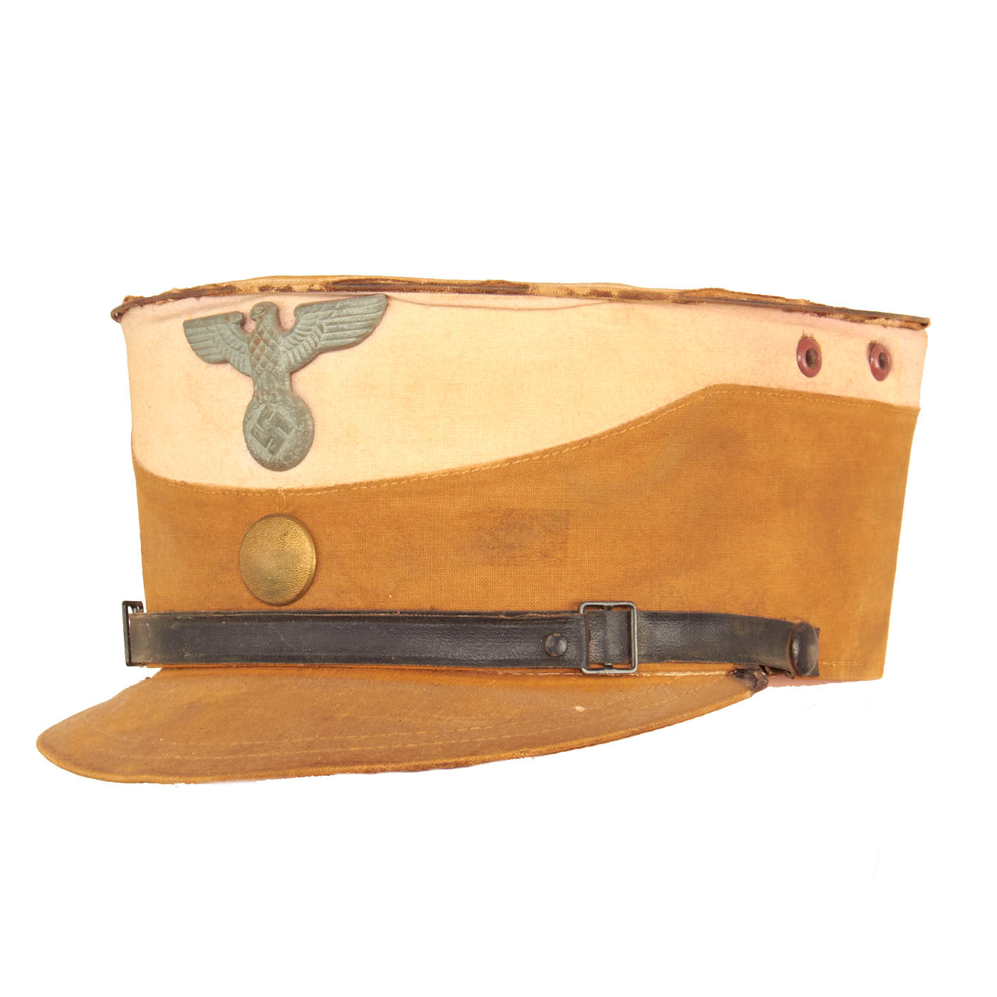 Original German WWII SA Stormtrooper Tan and Pink Kepi from Gruppe Ost ...
