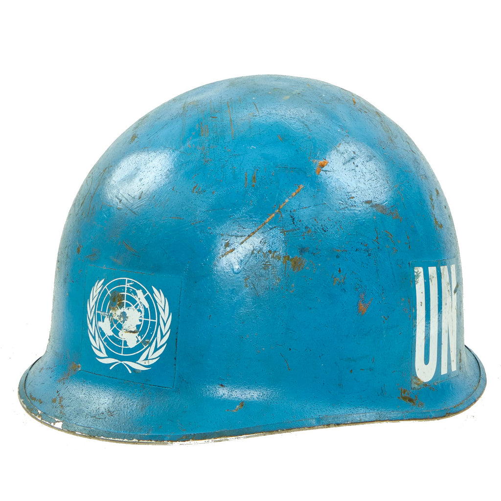 Original U.S. 1980s United Nations U.N. M1 Steel Helmet with Liner ...