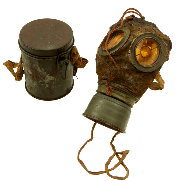 Original Imperial German WWI M1917 Ledermaske Gas Mask with Rare Austr ...