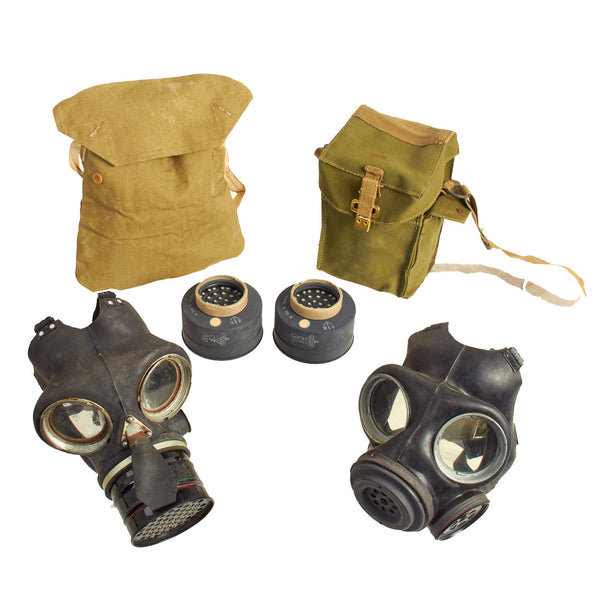 Original British WWII Light Respirator and Civilian Duty Respirator Ga ...