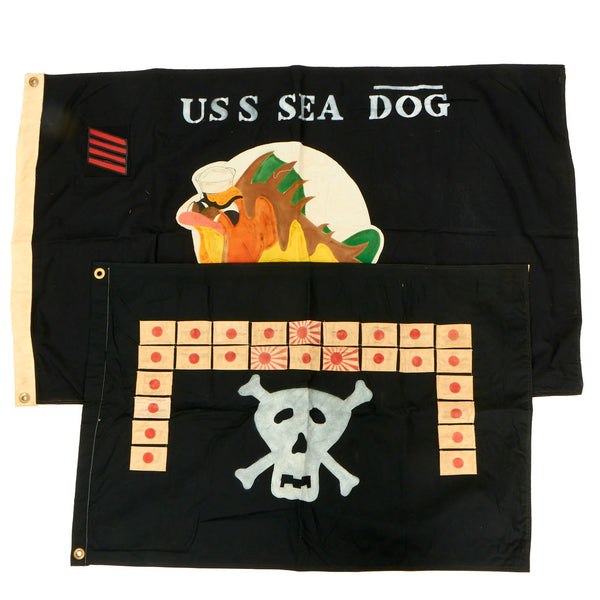U.S. WWII Handmade US Navy Submarine Battle Flags, USS Sea Dog (44” x ...