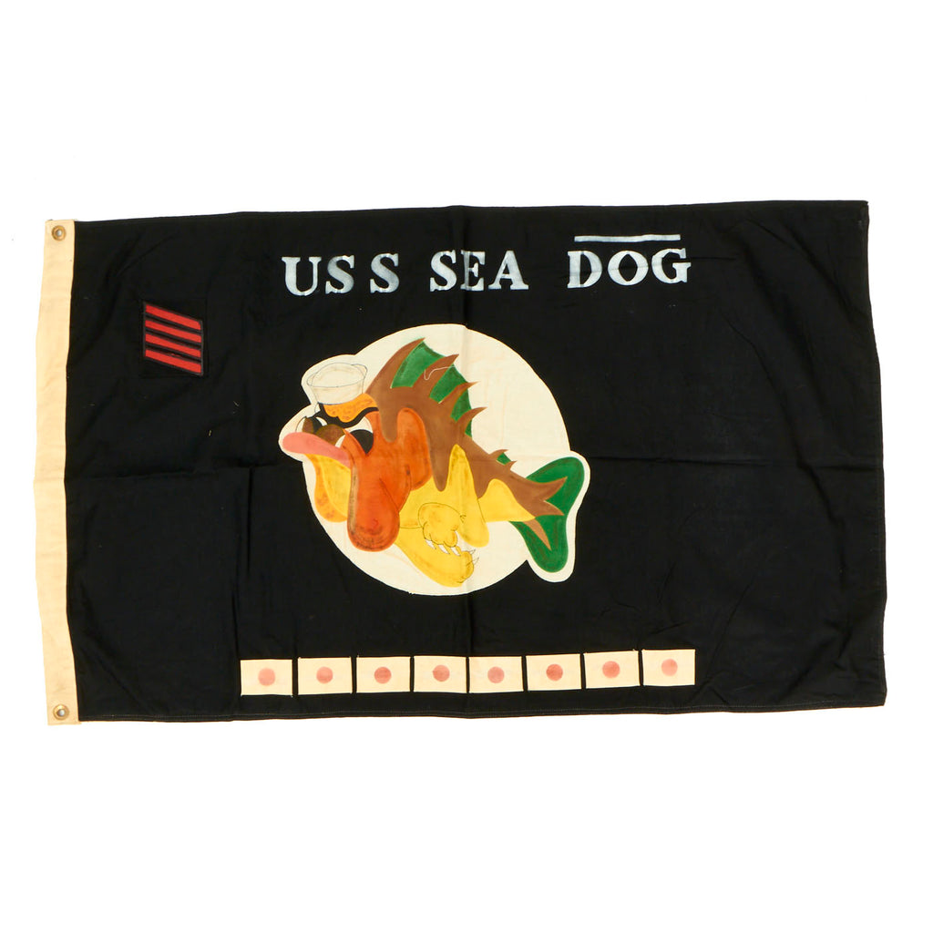 U.S. WWII Handmade US Navy Submarine Battle Flags, USS Sea Dog (44” x ...
