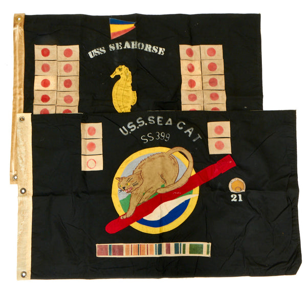U.S. WWII Handmade US Navy Submarine Battle Flags, USS Sea Cat (43” x ...