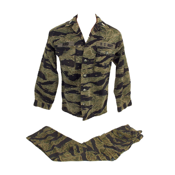 Original Vietnam War U.S. Navy Tiger Stripe “Tadpole” Camouflage Fatig ...
