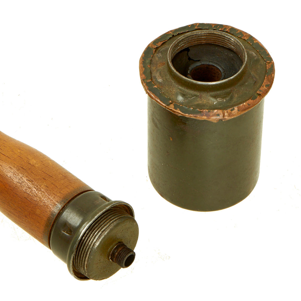 Original German WWII 1943 dated M24 Inert Stick Grenade WITH Porcelain ...