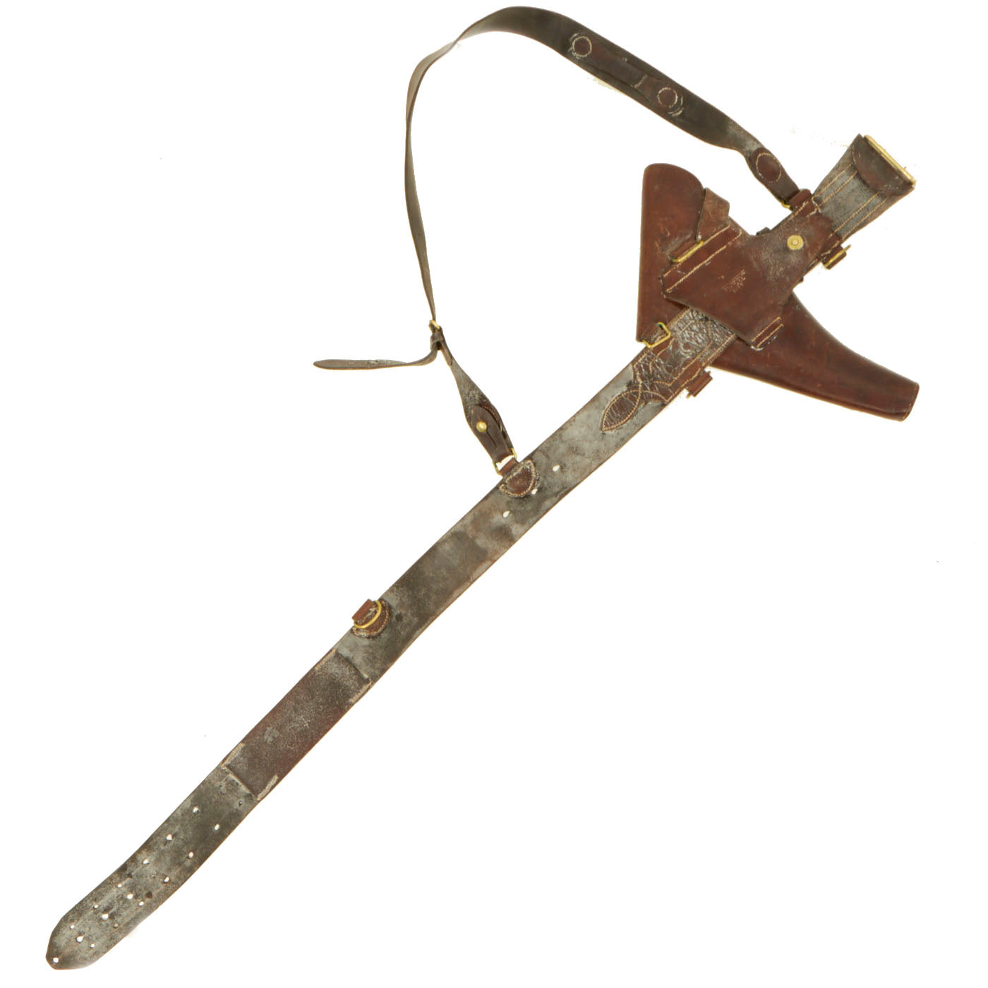 Original British WWI Officer's Webley .455 Holster dated 1917 with Ori ...