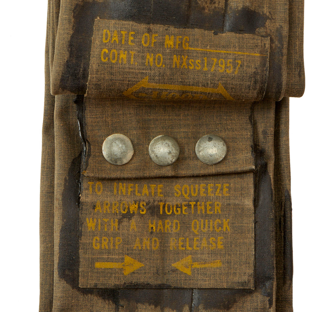 Original U.S. WWII M1926 D-Day Inflatable Flotation Belt Life Preserve ...