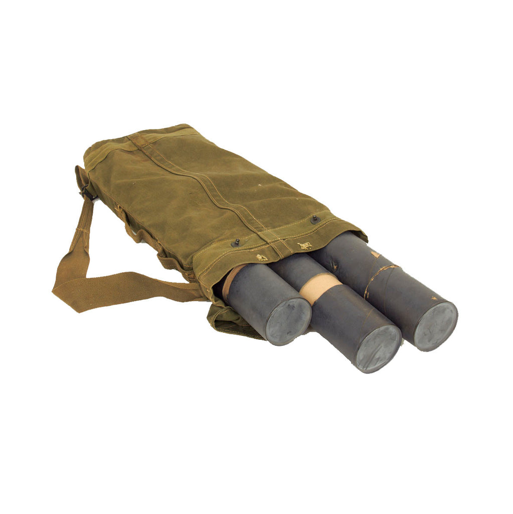 Original U.S. WWII Second Pattern M6 Bazooka Rocket Bag Lot With Rocke ...