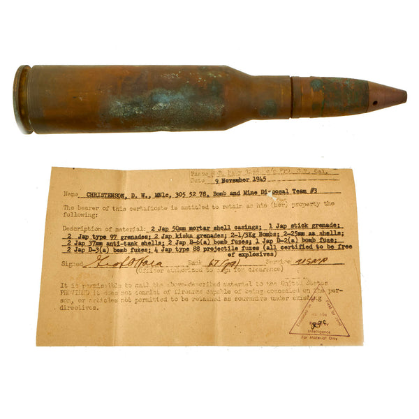 Original Japanese WWII Imperial Japanese Navy INERT 25mm High Explosiv ...