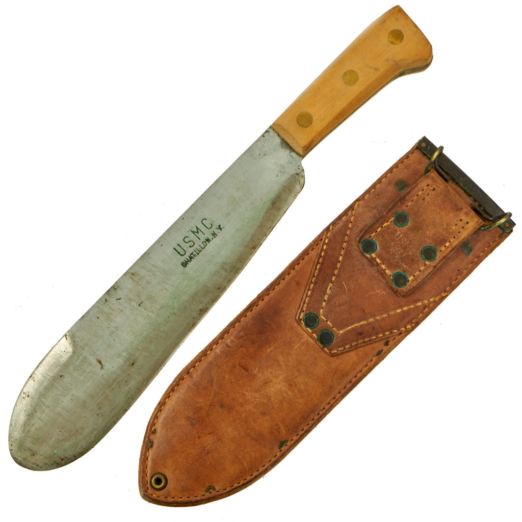 Original U.S. WWII USMC Bolo Knife by Chatillon with BOYT 1944 Scabbard ...