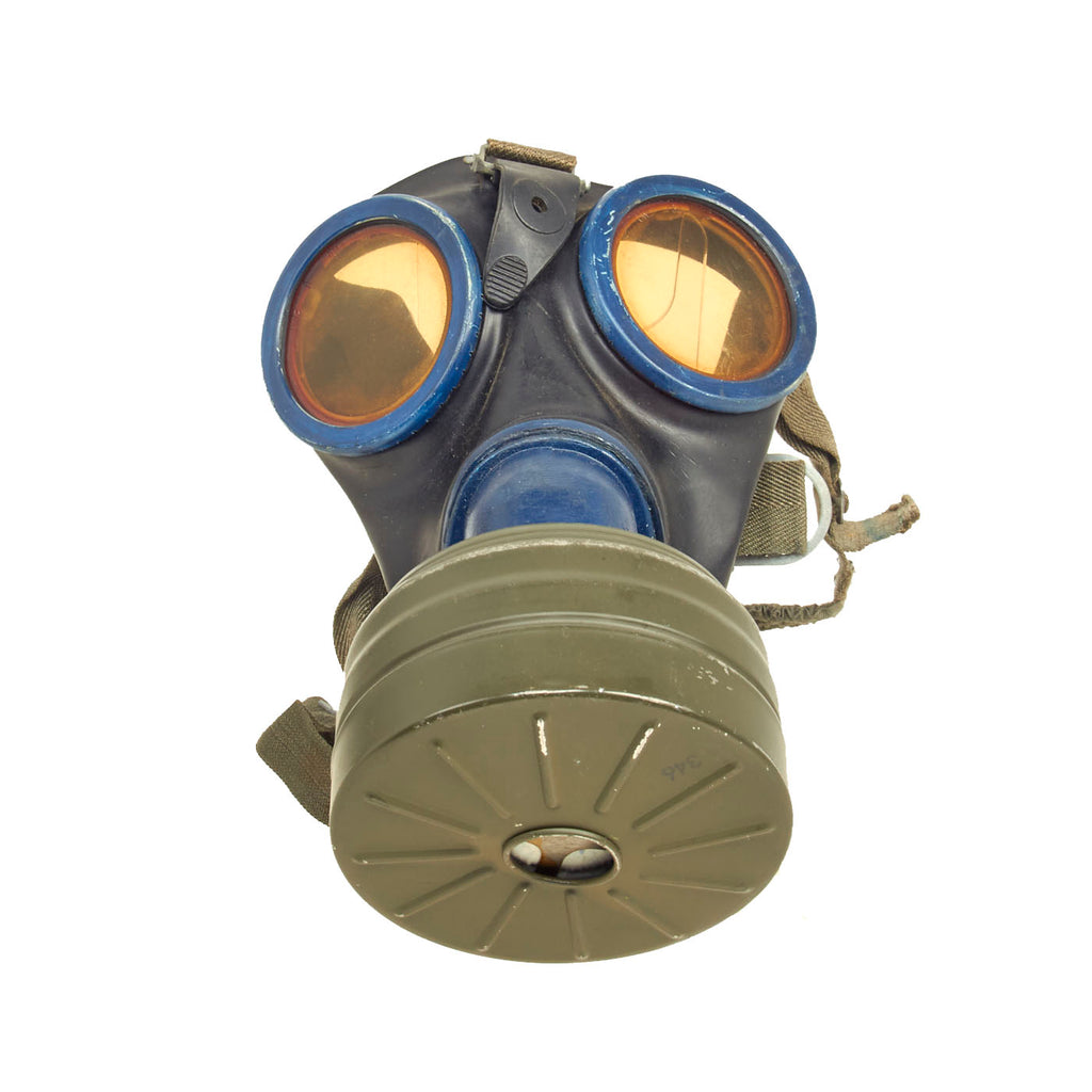 Original German WWII M38 Gas Mask in Size 3 with Filter, Canister, & C ...