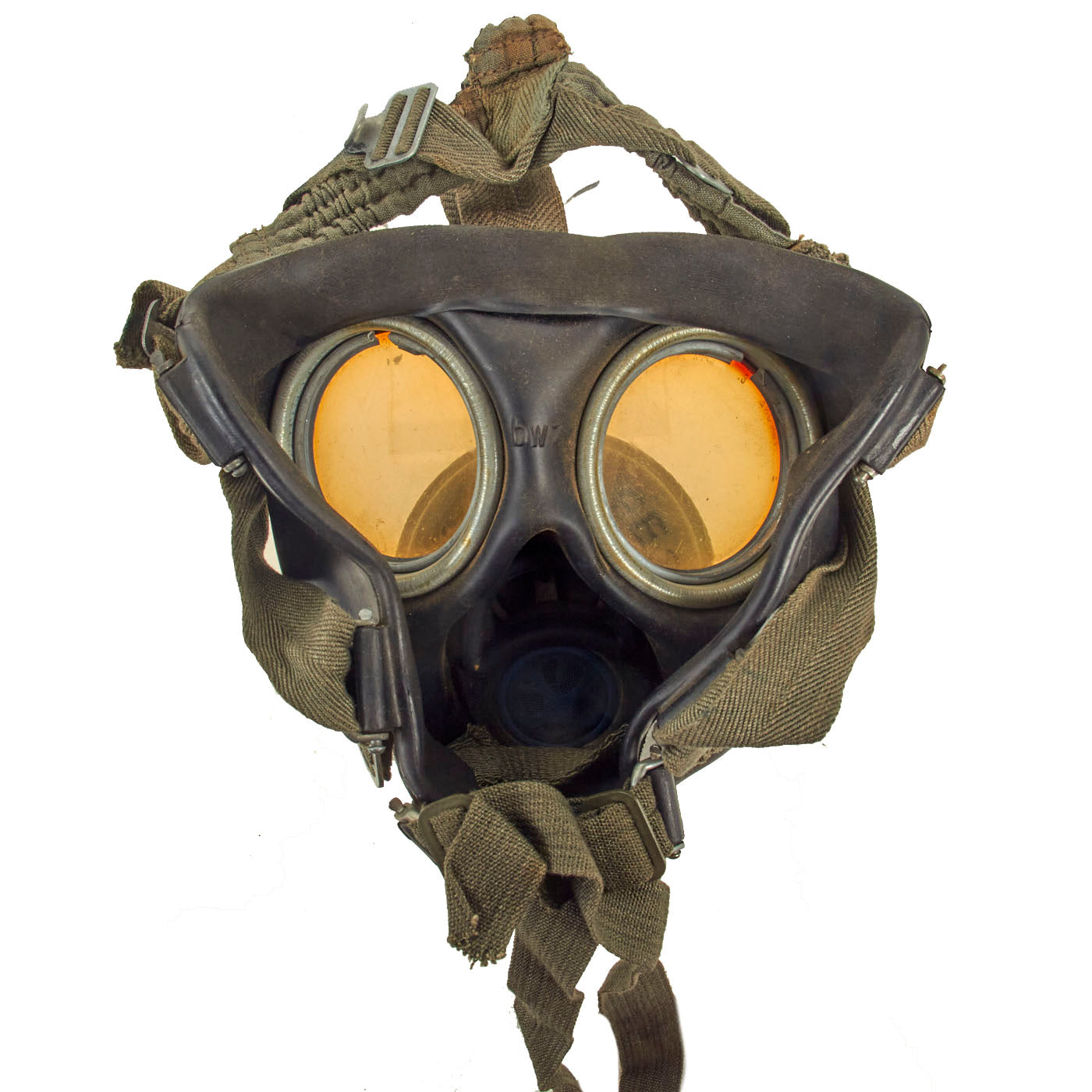 Original German WWII M38 Gas Mask in Size 3 with Filter, Canister, & C ...