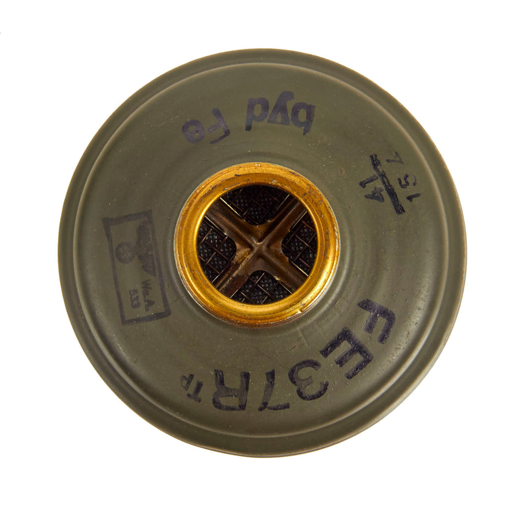 Original German WWII M38 Gas Mask in Size 3 with Filter, Canister, & C ...