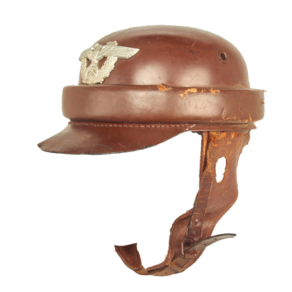 Original German WWII Rural Police Motorcycle Crash Helmet by EREL - Si ...