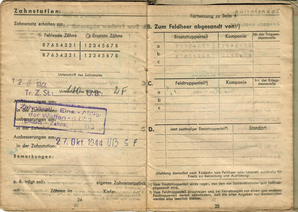 Original German WWII Waffen SS Soldbuch named to SS-Rottenführer Marti ...