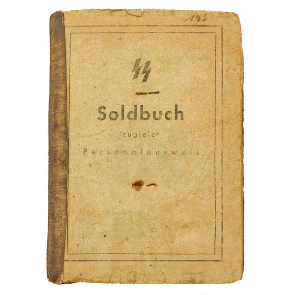 Original German WWII Waffen SS Soldbuch named to SS-Rottenführer Marti ...
