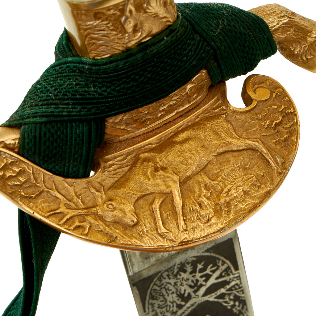 Original German WWII Senior Forestry Official Hirschfanger Cutlass By ...