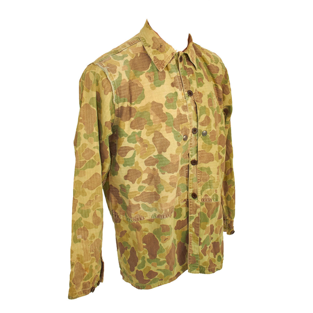 Original U.S. WWII USMC Named P44 Camouflage Pattern 1944 Utility Unif ...