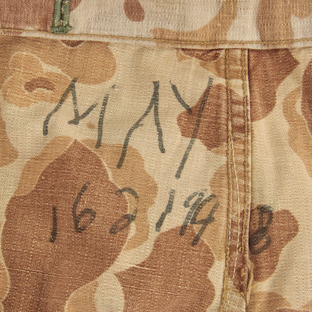 Original U.S. WWII USMC Named P44 Camouflage Pattern 1944 Utility Unif ...