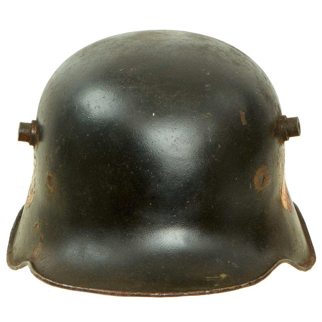 Original German WWI M18 Stahlhelm Helmet Shell - Collector Modified Po ...