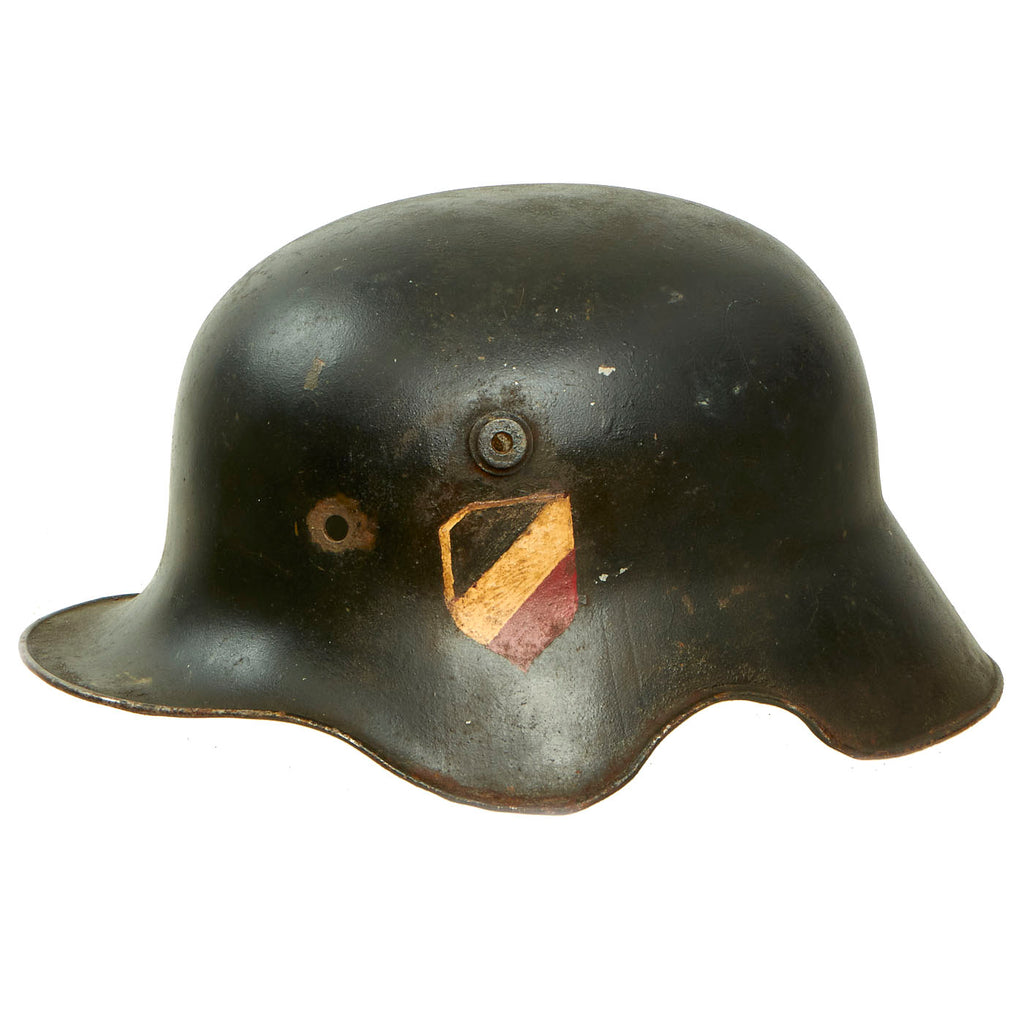 Original German WWI M18 Stahlhelm Helmet Shell - Collector Modified Po ...