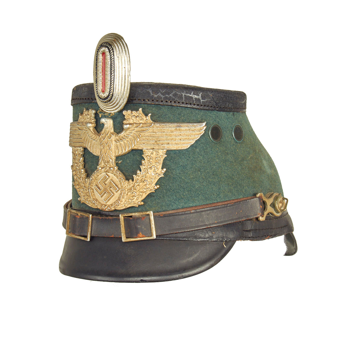 Original German WWII Late Pattern Metropolitan Police Shako by EREL wi ...