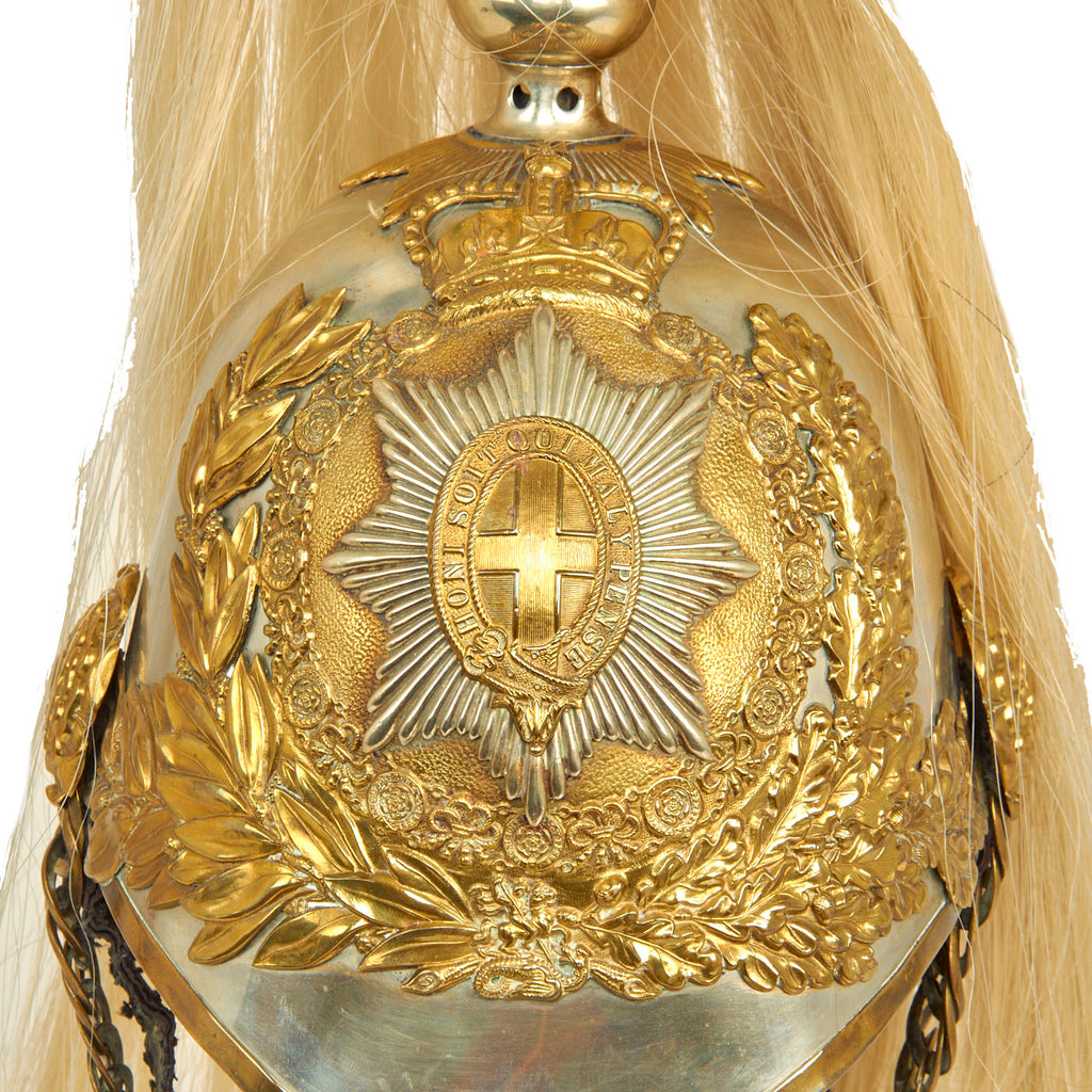 Original British Household Cavalry Lifeguard Parade Helmet with White ...