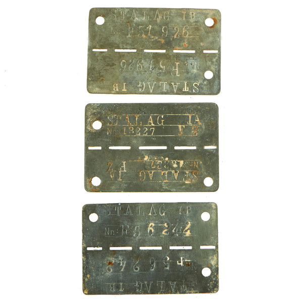 Original German WWII Set of 3 POW Identity Dog Tags - 1 from Stalag I ...