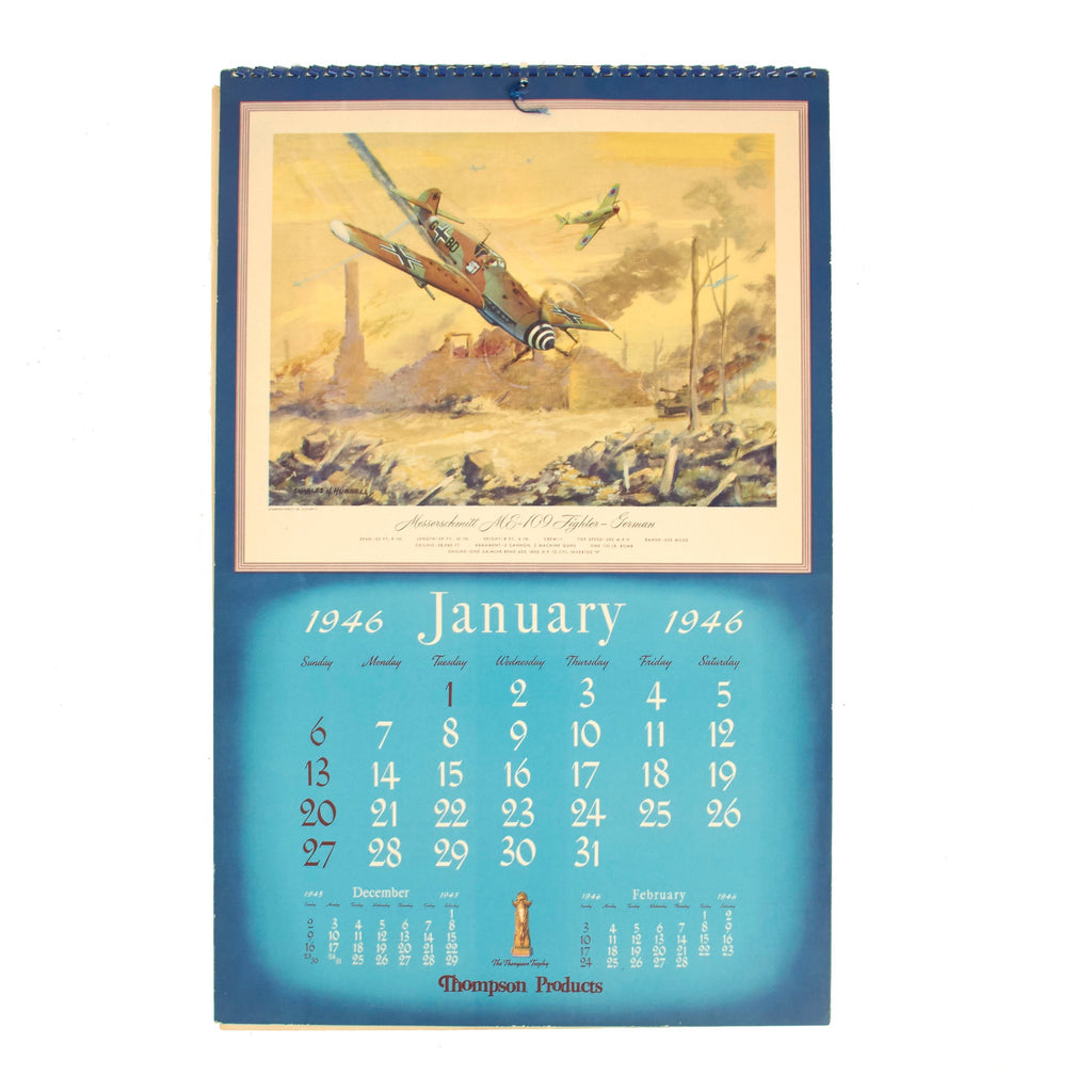 Original U.S. “For The Record” 1946 Calendar by Thompson Products Feat ...
