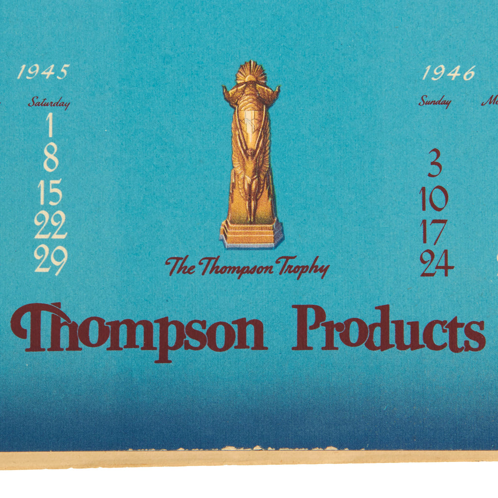 Original U.S. “For The Record” 1946 Calendar by Thompson Products Feat ...