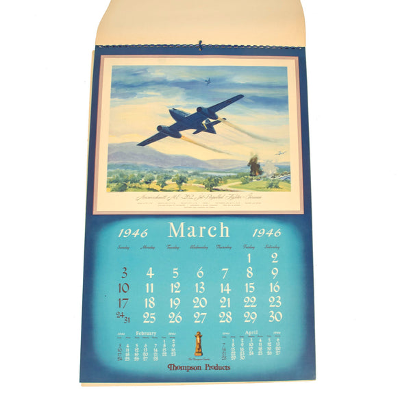 Original U.S. “For The Record” 1946 Calendar by Thompson Products Feat ...