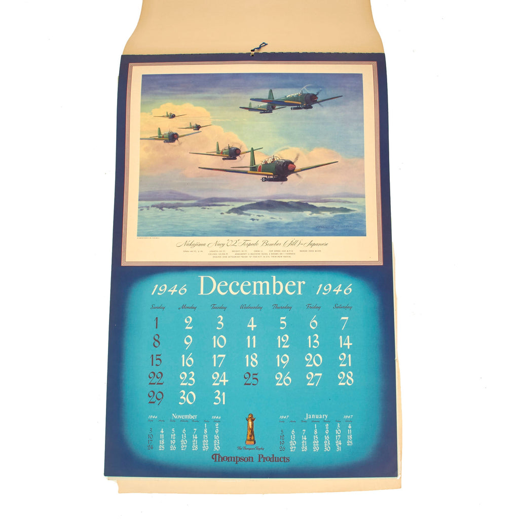 Original U.S. “For The Record” 1946 Calendar by Thompson Products Feat ...