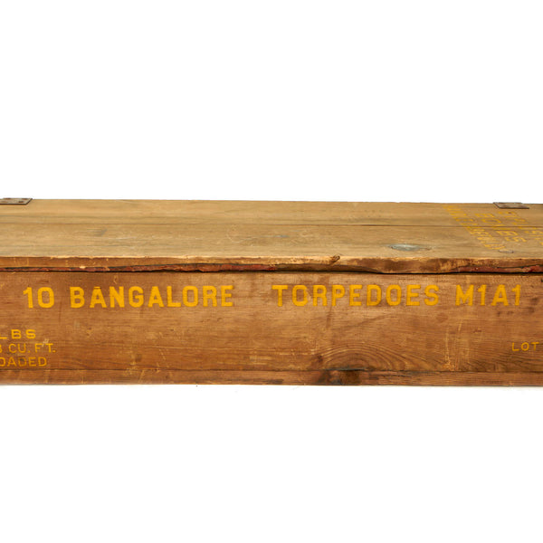 Original U.S. WWII Era M1A1 Bangalore Torpedo Wooden Transit Chest for ...