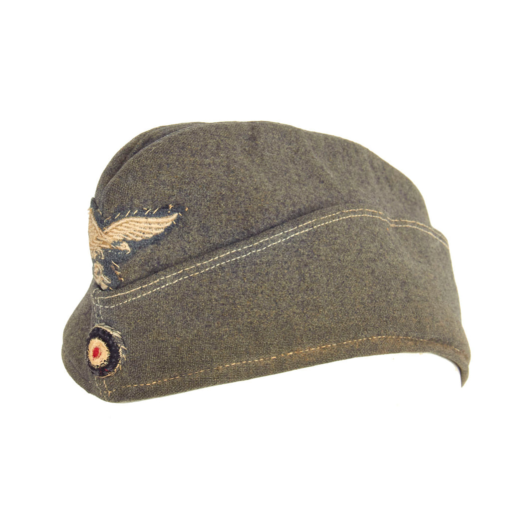Original German WWII Luftwaffe EM-NCO M38 Overseas Wool Cap - Schiffch ...