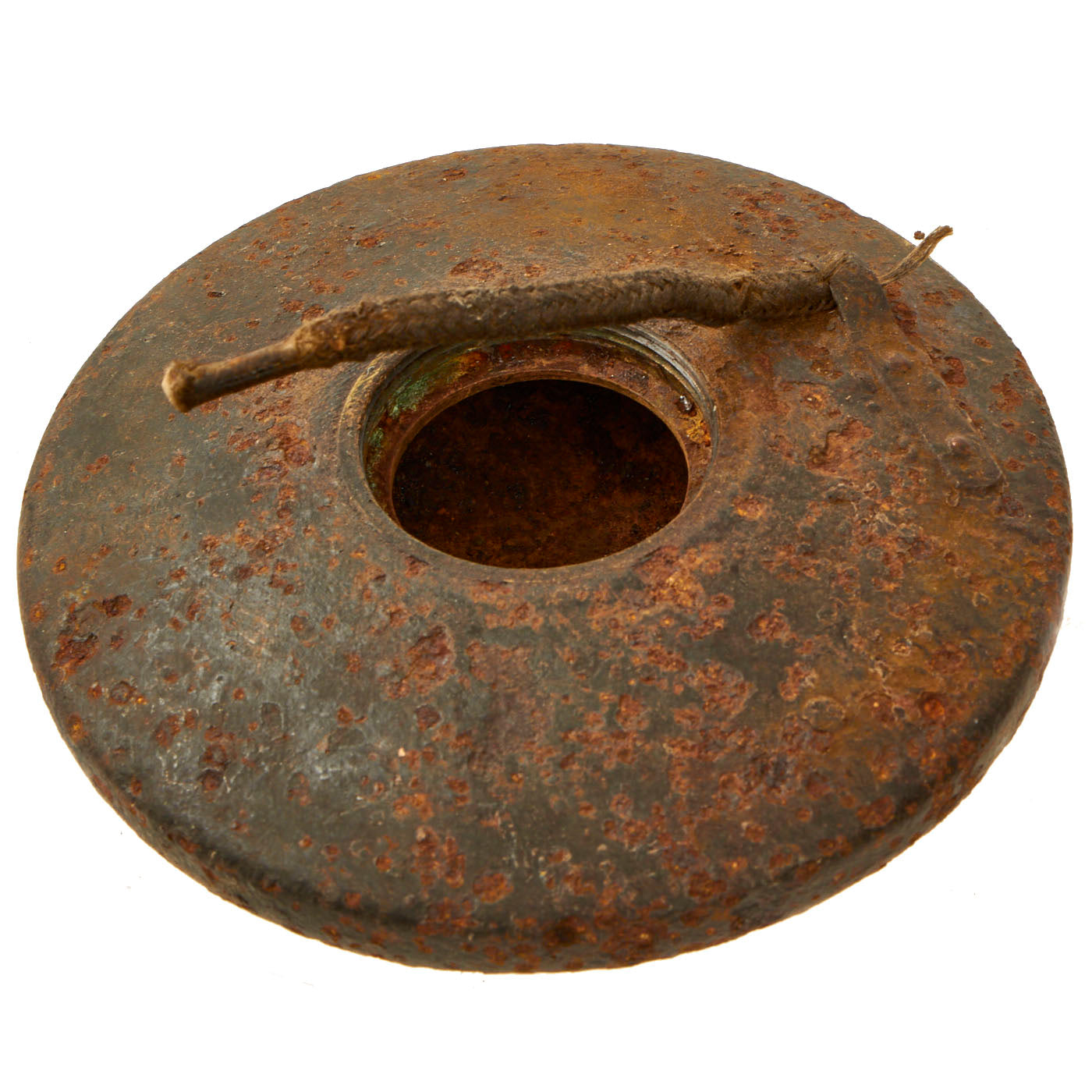 Original Italian WWI Inert Lenticolare M14 Discus Hand Grenade with Br ...