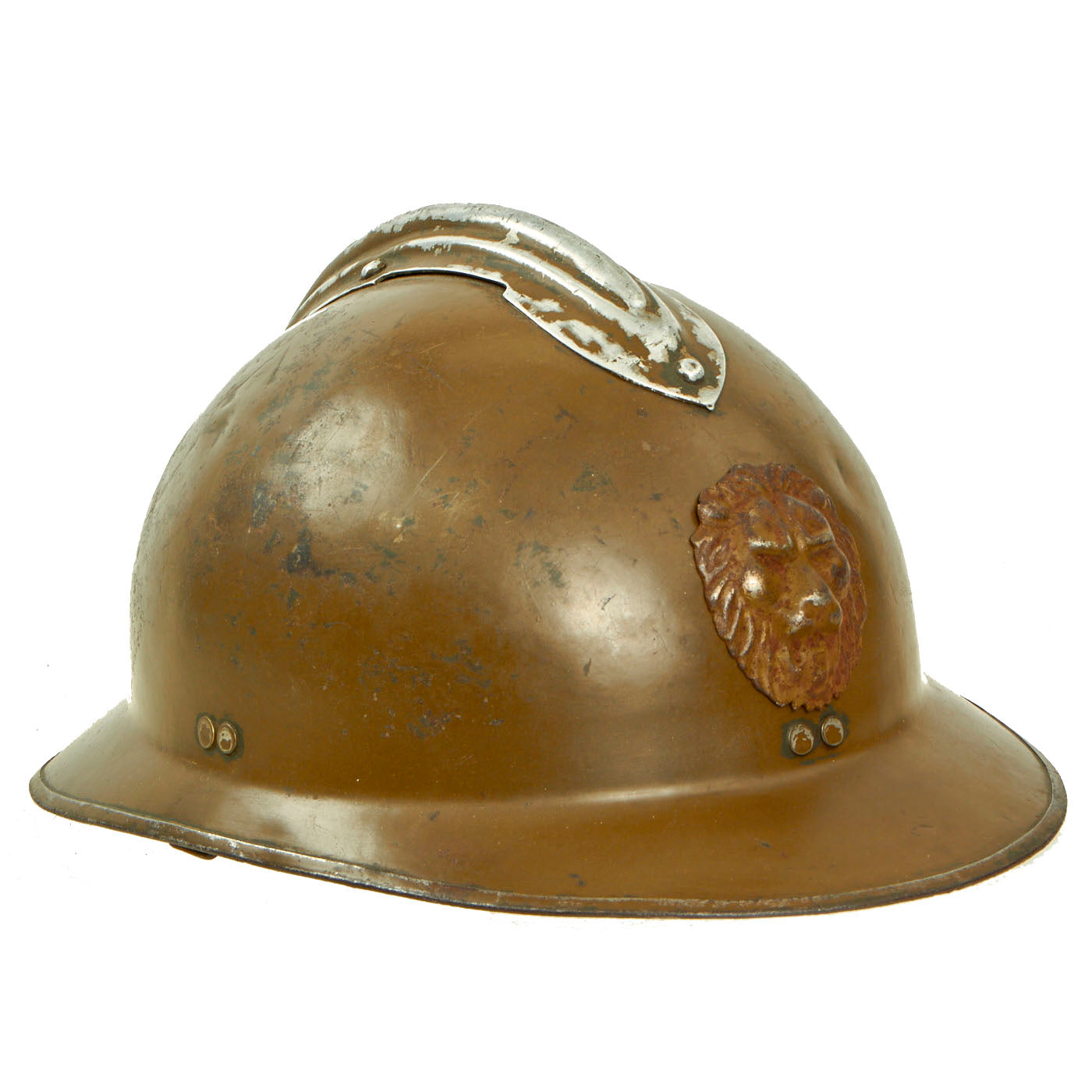 Original Belgian WWII Model 1926 Adrian Infantry Helmet with Lion Badg ...